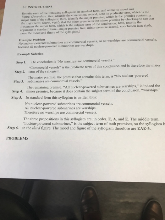 6.1 INSTRUCTIONS Rewrite each of the following | Chegg.com