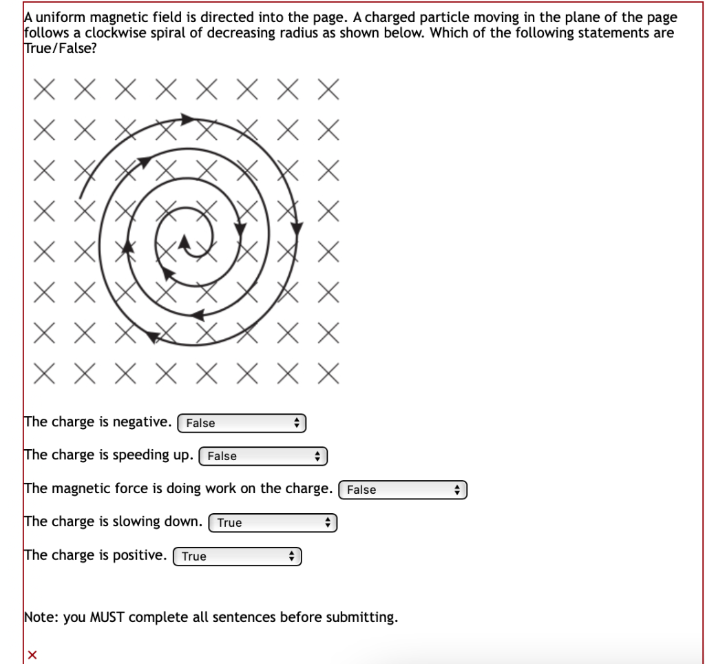 Solved A uniform magnetic field is directed into the page. A | Chegg.com