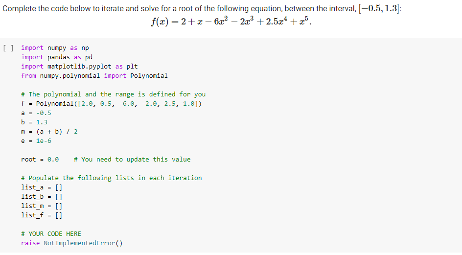 Solved Bisection One way to find out root's are to use | Chegg.com