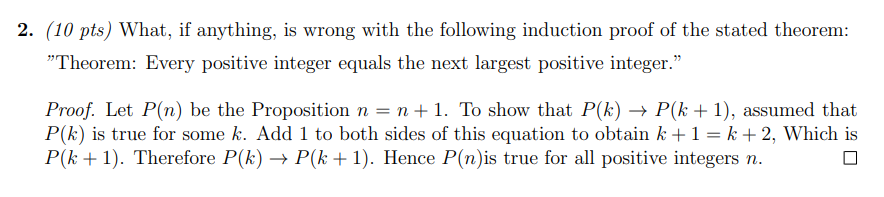 2. (10 pts) What, if anything, is wrong with the | Chegg.com