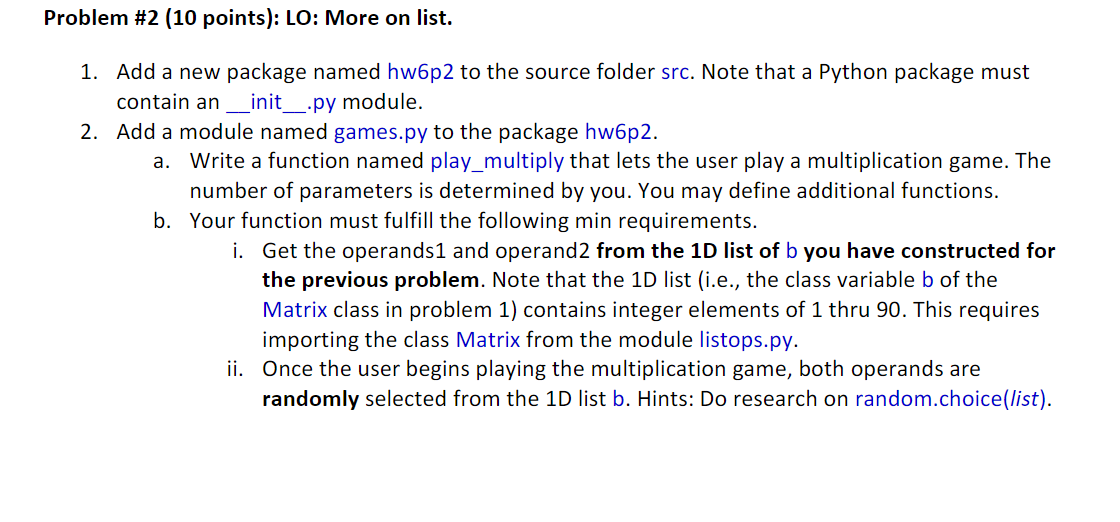 Solved Problem \#2 (10 points): LO: More on list. 1. Add a | Chegg.com