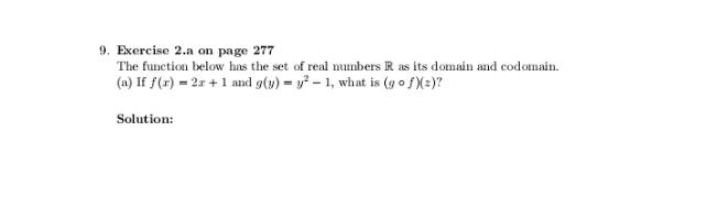 Solved 9. Exercise 2.a on page 277 The function below has | Chegg.com