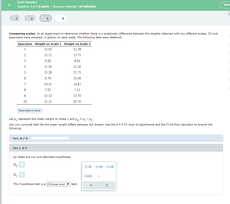 Solved Comparing scales: In an experiment to determine | Chegg.com