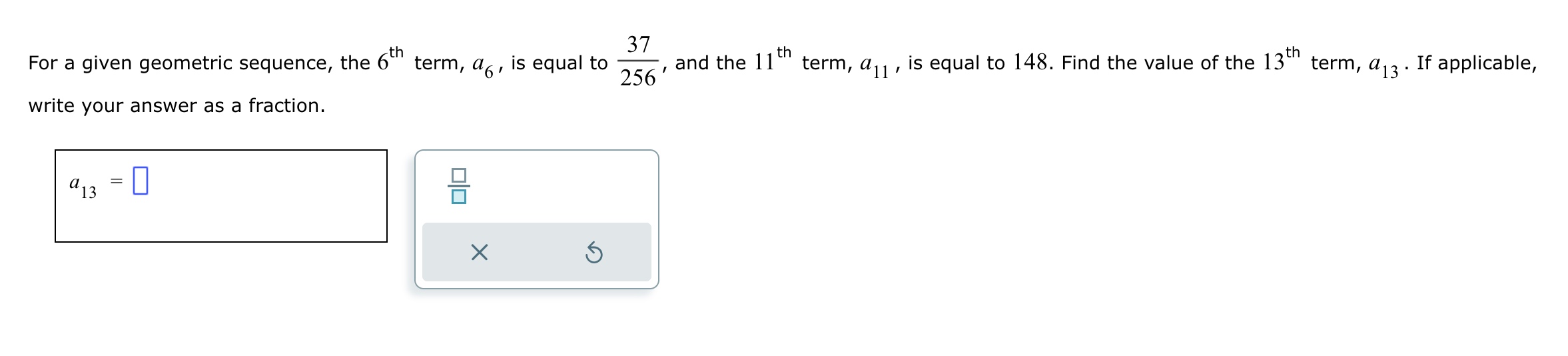Solved For a given geometric sequence, the 6th ﻿term, a6, | Chegg.com