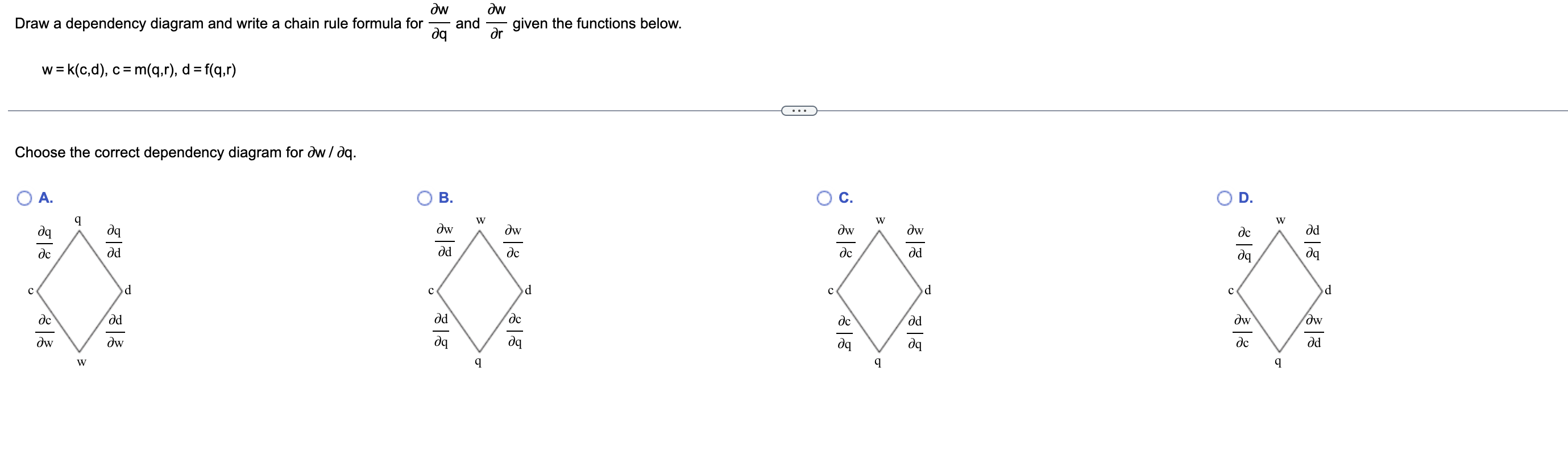 Solved Draw a dependency diagram and write a chain rule | Chegg.com