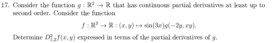 Solved 7. Consider the function g:R2→R that has continuous | Chegg.com