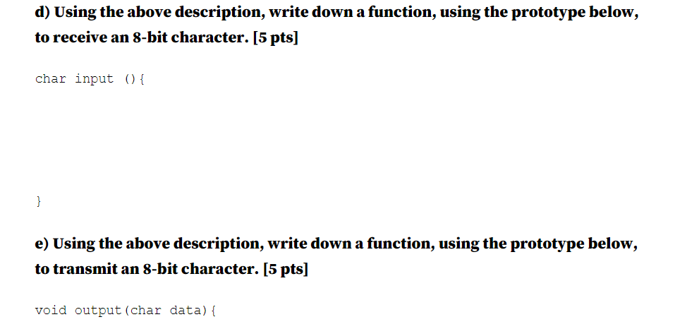 a) List the initialization steps necessary to set up | Chegg.com