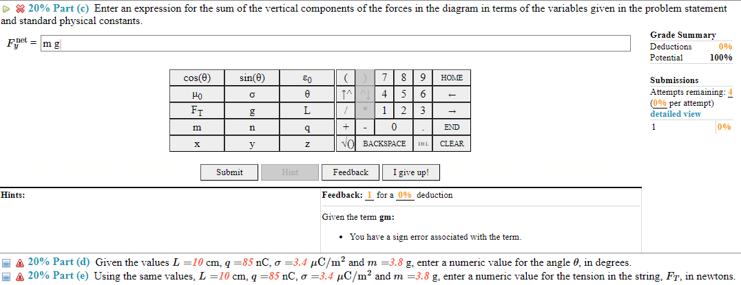\begin{tabular}{l} Feedback: 1 for a deduction \\ | Chegg.com