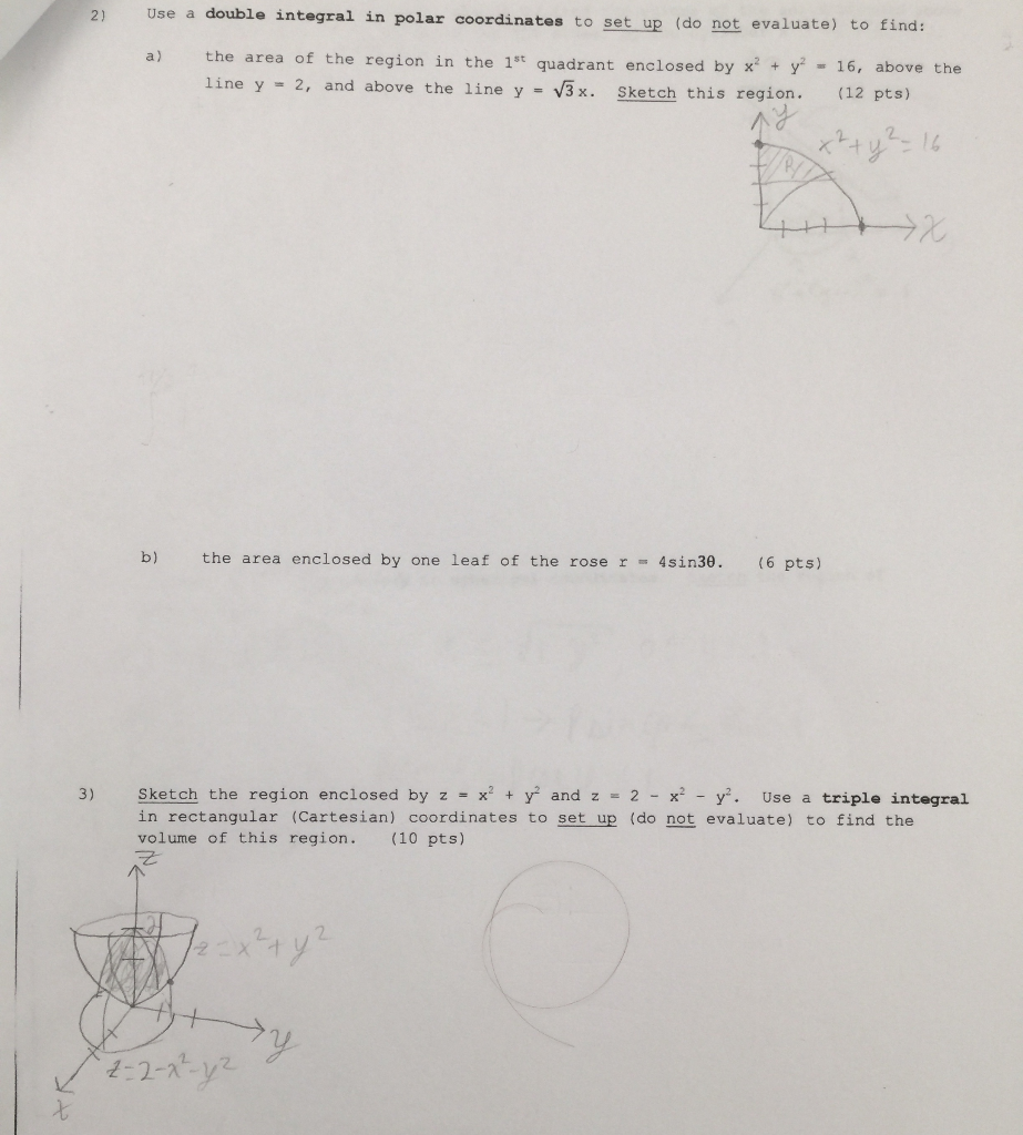 Solved These are some problems from my calc 3 homework that | Chegg.com