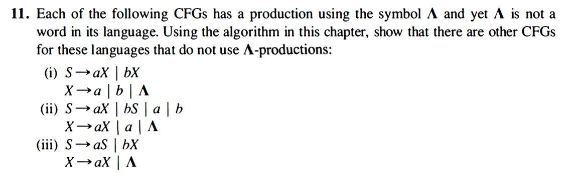 Solved Each of the following CFGs has a production using the | Chegg.com