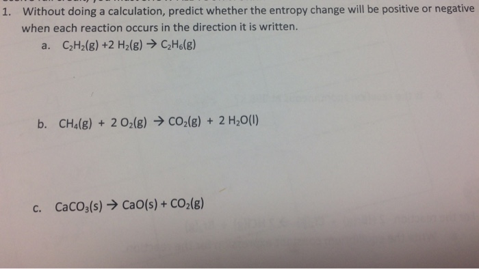 Solved Without doing a calculation, predict whether the | Chegg.com