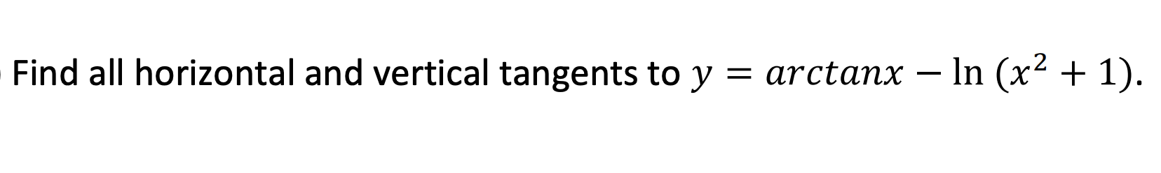 Solved Find all horizontal and vertical tangents to 𝑦 = | Chegg.com