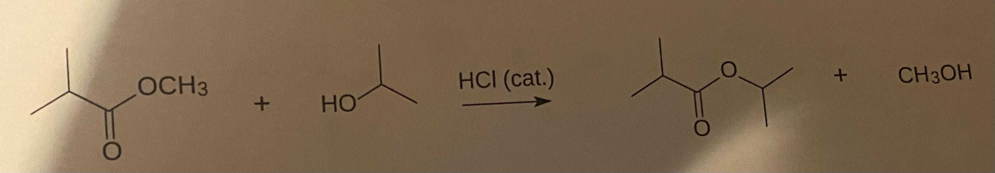 Solved + OCH3 HCl (cat.) CH3OH + НО | Chegg.com