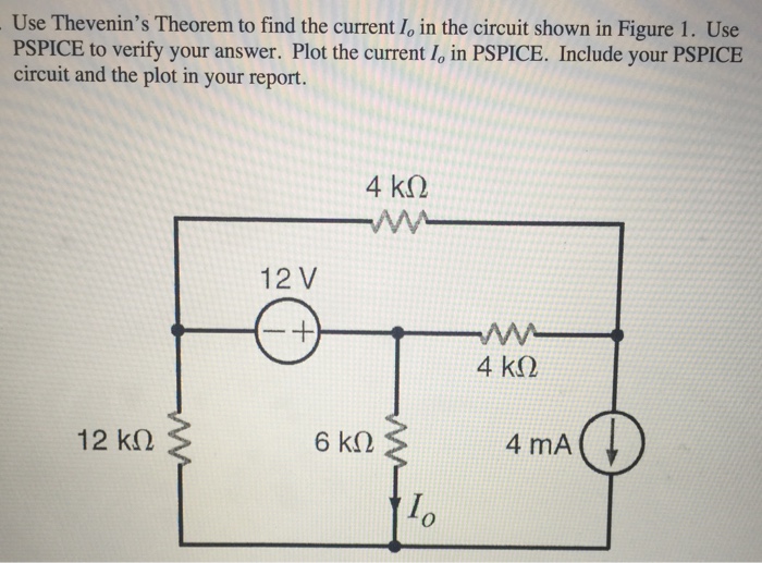 Solved Use Thevenin's Theorem to find the current Io in the | Chegg.com