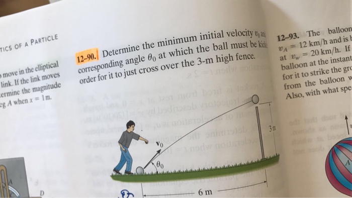 Solved Determine The Minimum Initial Velocity Upsilon 0 And