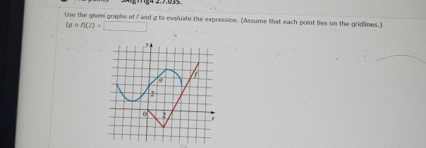 Solved gTg 27.055 Use the given graphs of f and g to | Chegg.com