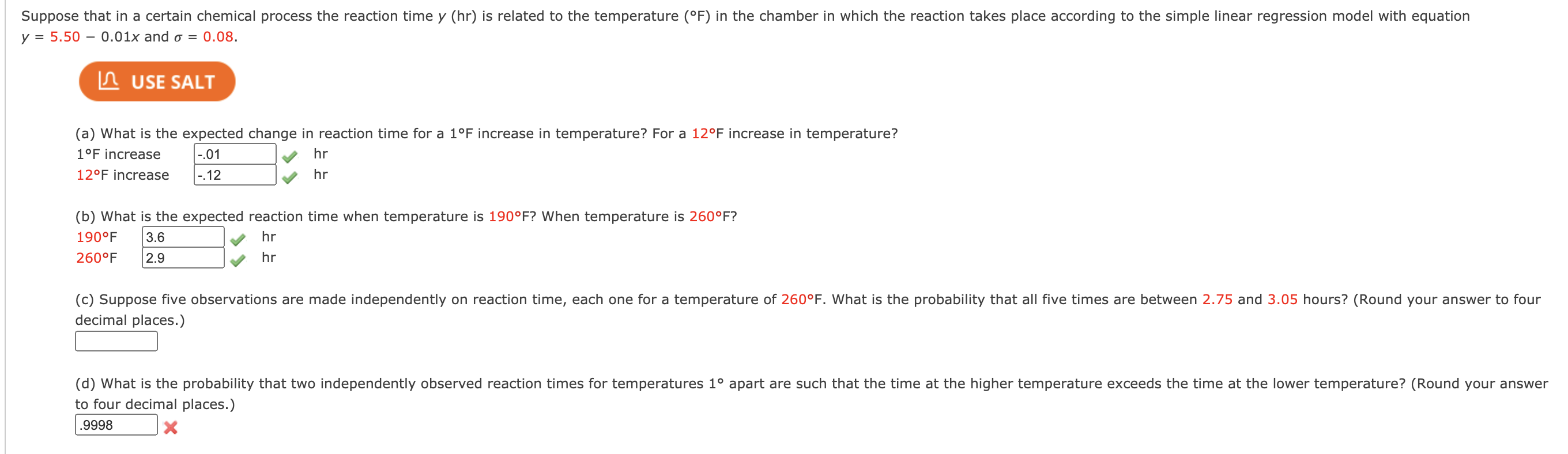 Solved Suppose That In A Certain Chemical Process The