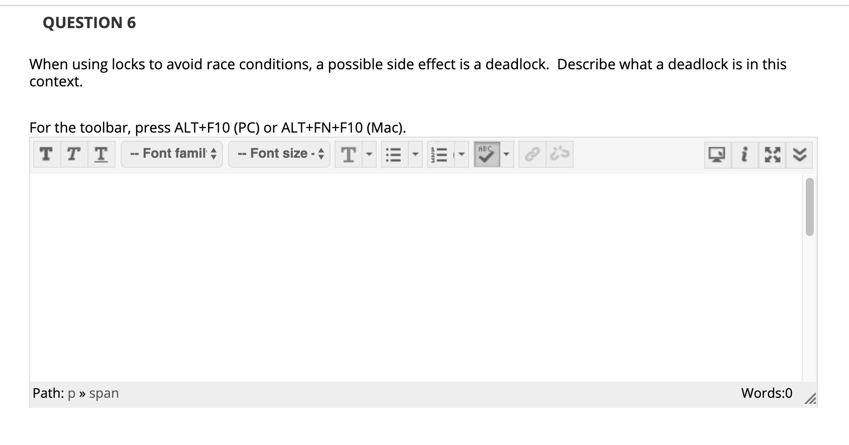 Solved QUESTION 6 When using locks to avoid race conditions, | Chegg.com