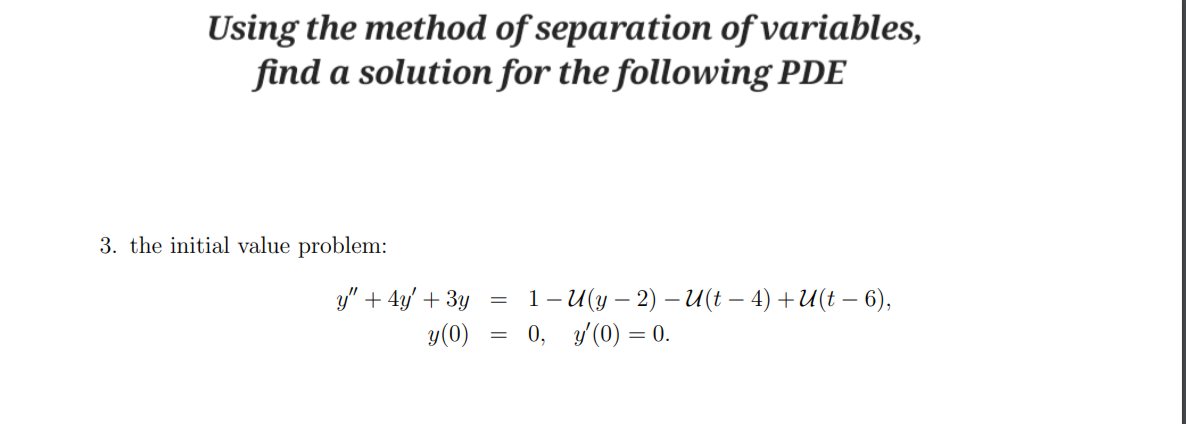 Solved 3. ﻿Solve the initial value | Chegg.com