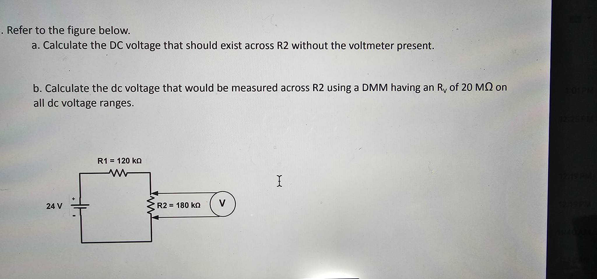 Solved efer to the figure below. a. Calculate the DC voltage | Chegg.com