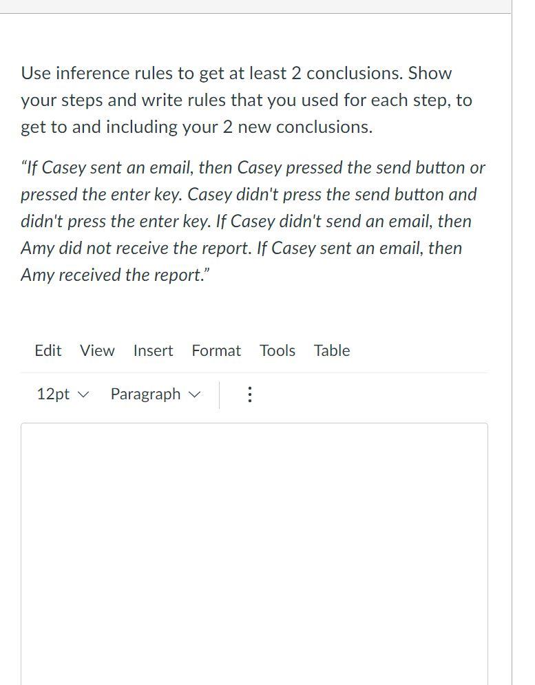 Solved Use inference rules to get at least 2 conclusions. | Chegg.com