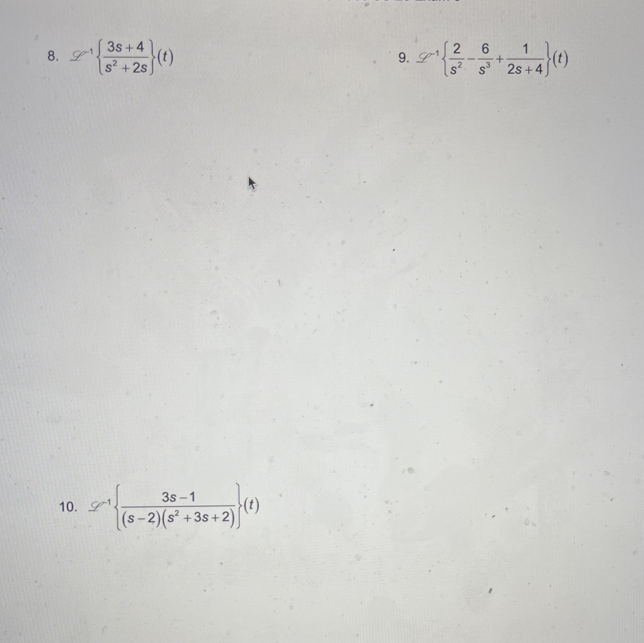 Solved Use the table to find each of the following. (10 | Chegg.com