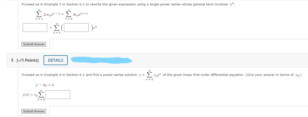 Proceed as in Example 3 in Section 6.1 to rewrite the | Chegg.com