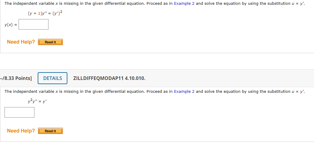 Solved The dependent variable y is missing in the given | Chegg.com