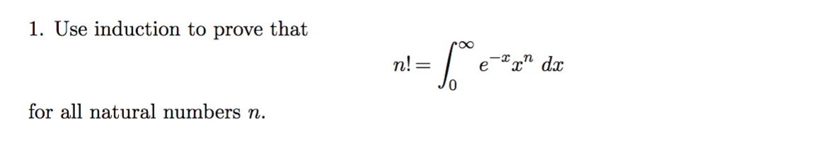 Solved 1. Use induction to prove that for all natural | Chegg.com
