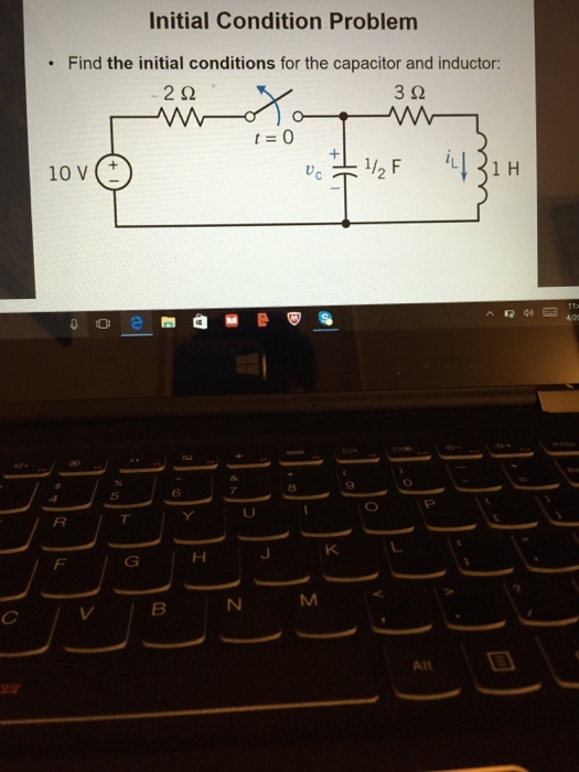 Solved Find the initial conditions for the capacitor and | Chegg.com