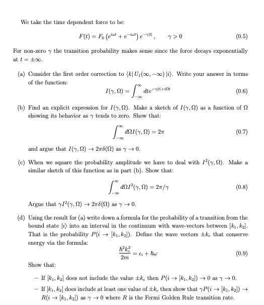 Problem 2: Transition probability and transition rate | Chegg.com