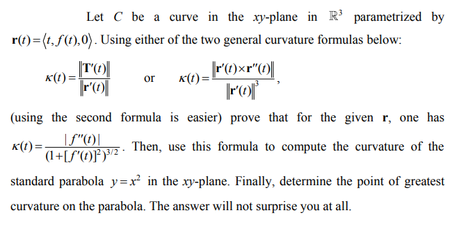 Solved Let C be a curve in the xy-plane in R parametrized by | Chegg.com