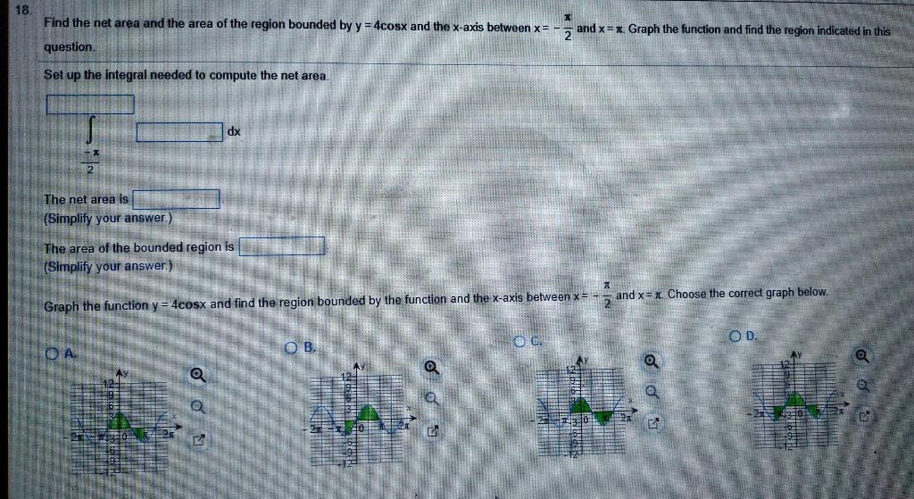 Solved Find the net area and the area of the region bounded | Chegg.com