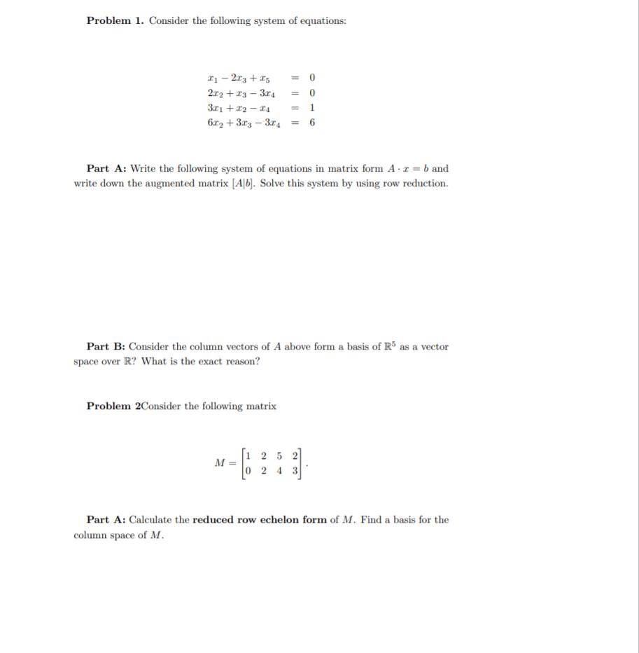 Solved Problem 1. Consider the following system of | Chegg.com