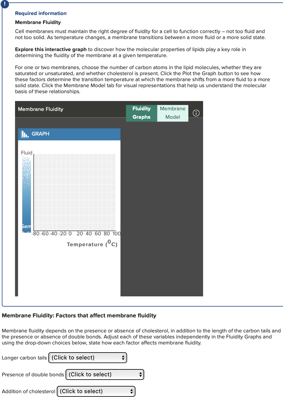 Solved Required information Membrane Fluidity Cell membranes | Chegg.com