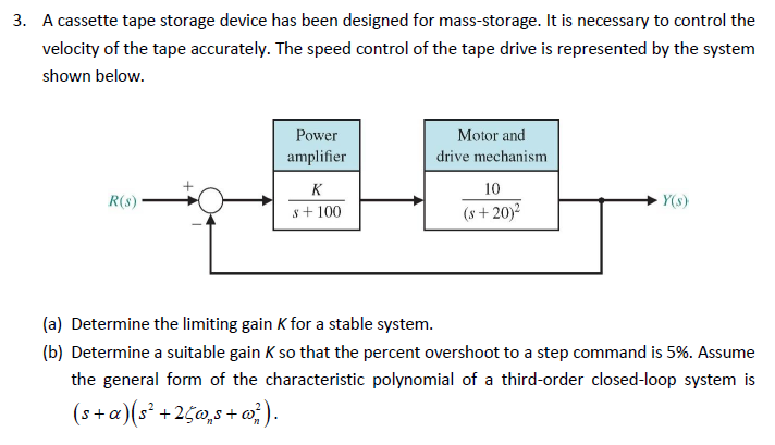 Solved 3. A cassette tape storage device has been designed | Chegg.com