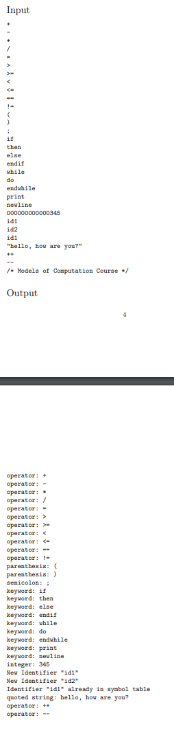 Solved you will use the lexical analyzer lex to write a | Chegg.com