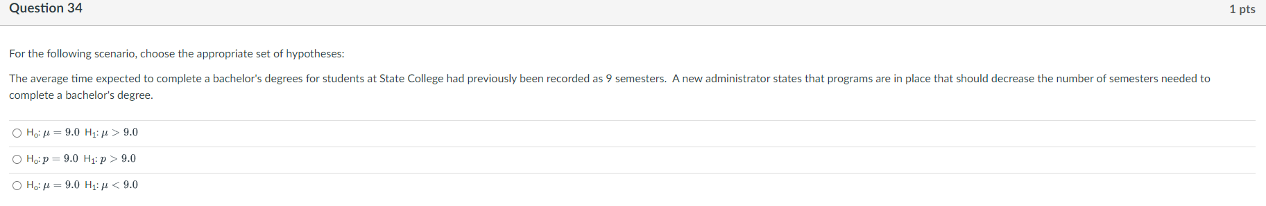 Solved Question 341 ﻿ptsFor the following scenario, choose | Chegg.com
