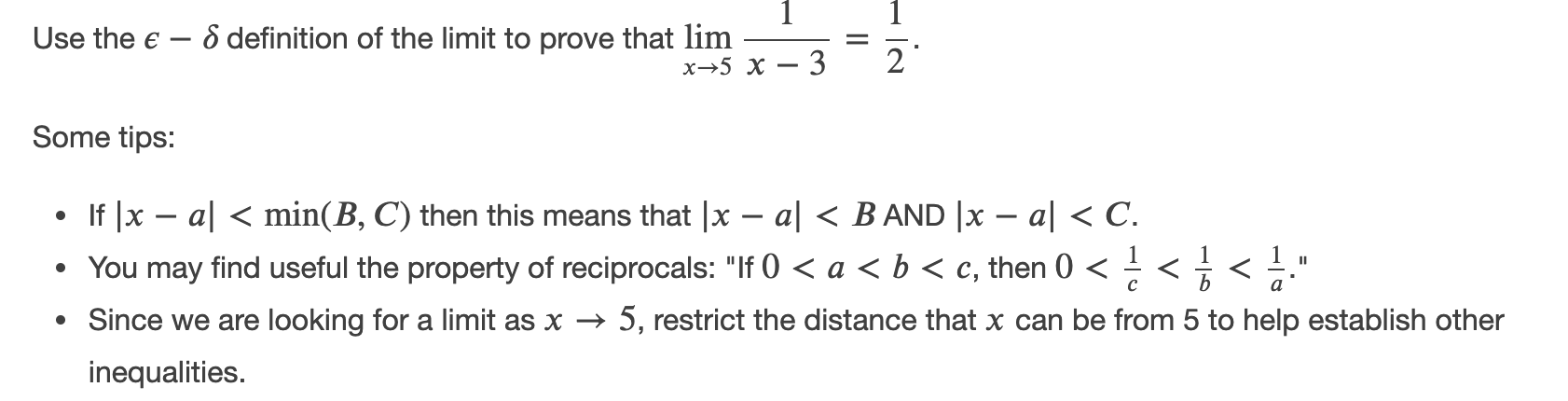 Solved Use the € – definition of the limit to prove that lim | Chegg.com