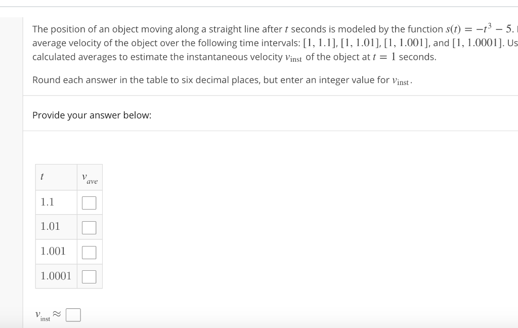 Solved The Position Of An Object Moving Along A Straight