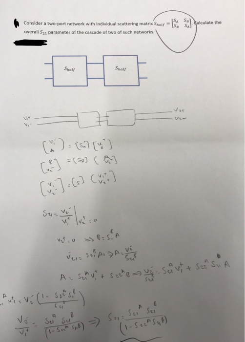 Solved Consider a two-port network with individual | Chegg.com
