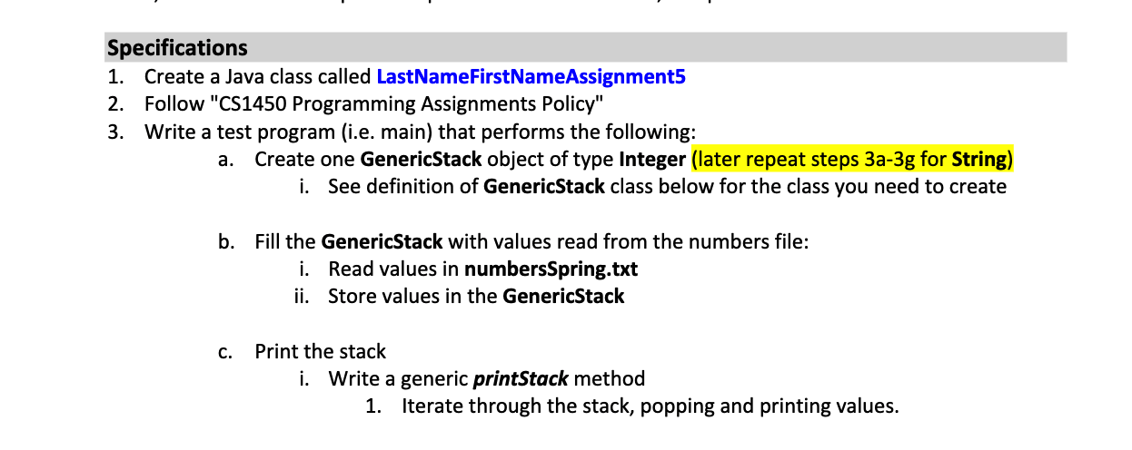 Solved Specifications 1 Create A Java Class Called 