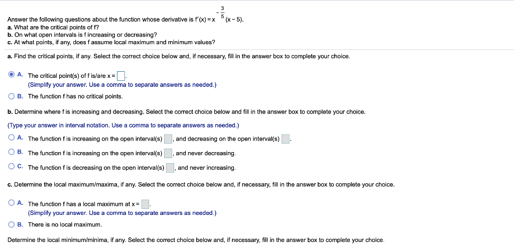 Solved $w-5). (x - 5). Answer the following questions about | Chegg.com