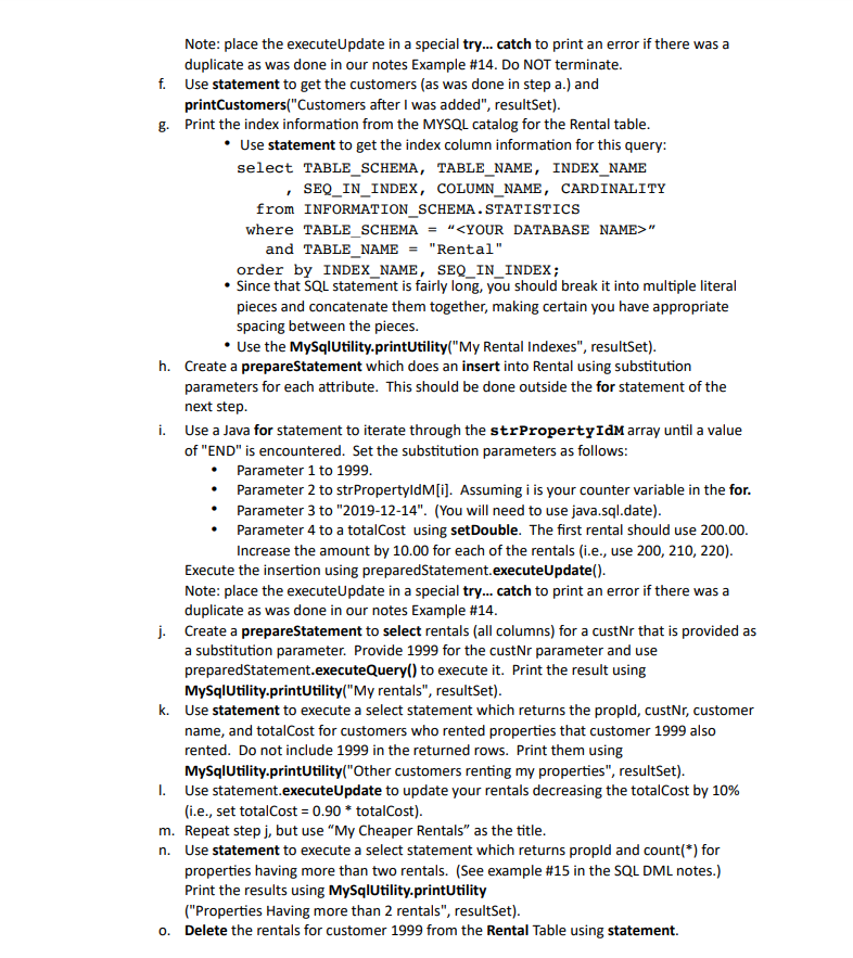 In This Assignment You Will Use Mysql And Jdbc • 