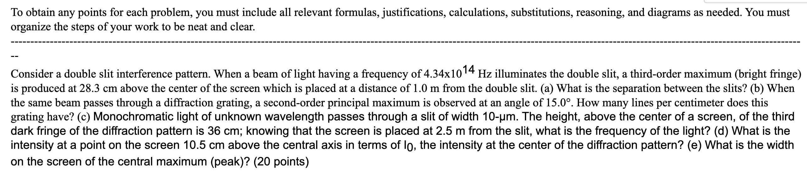 Solved To obtain any points for each problem, you must | Chegg.com