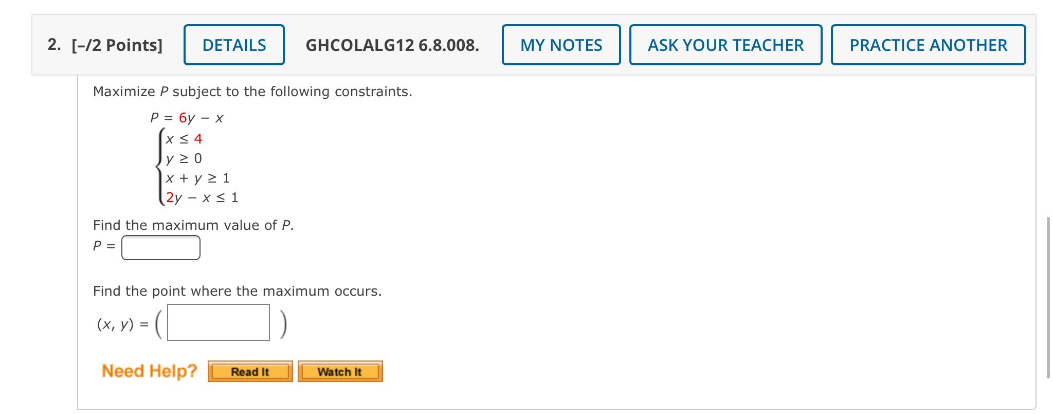 Solved Maximize P subject to the following constraints. | Chegg.com
