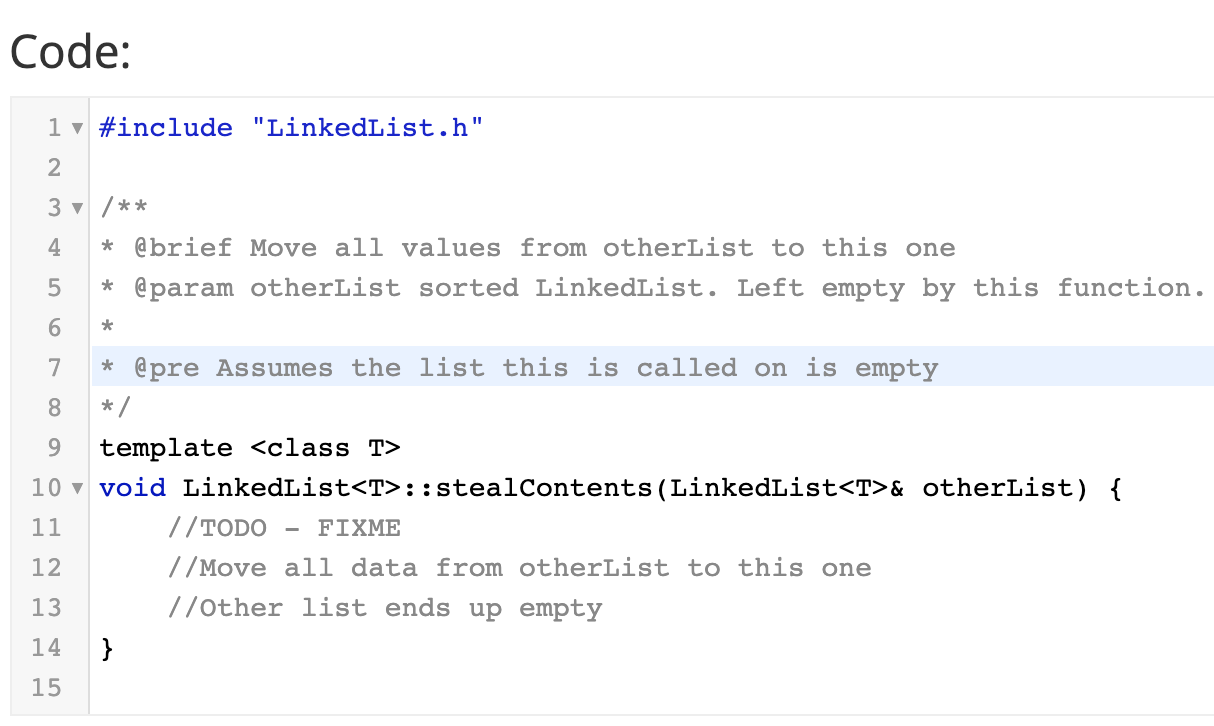 Solved C++. LinkedList StealContents. Provide code and | Chegg.com