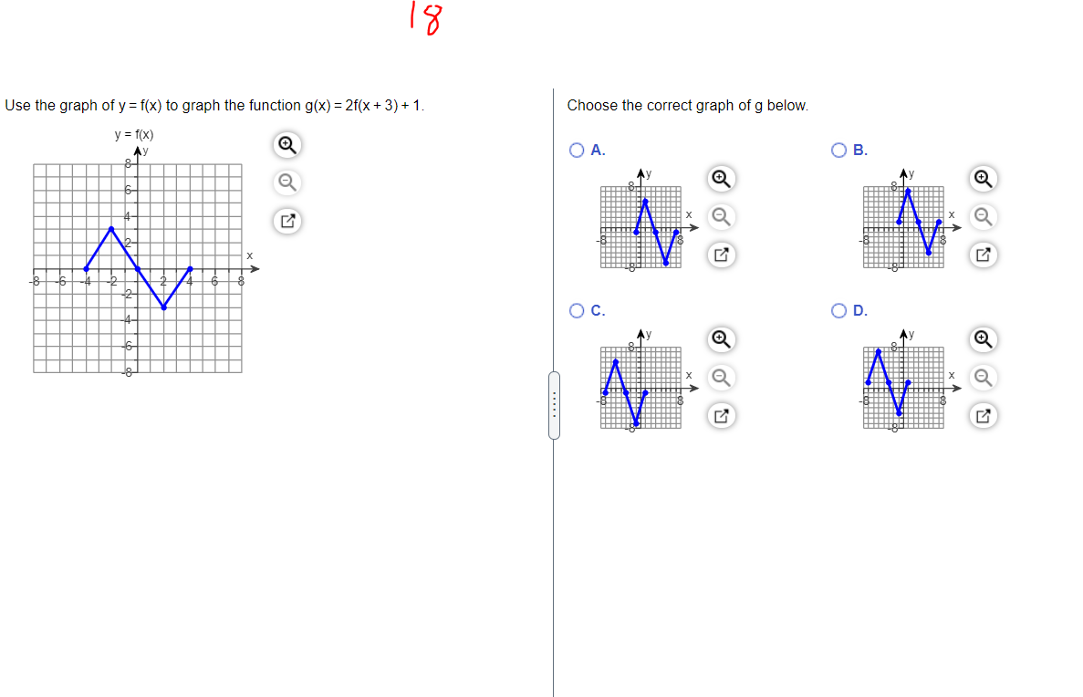 Solved 18 Use the graph of y = f(x) to graph the function | Chegg.com