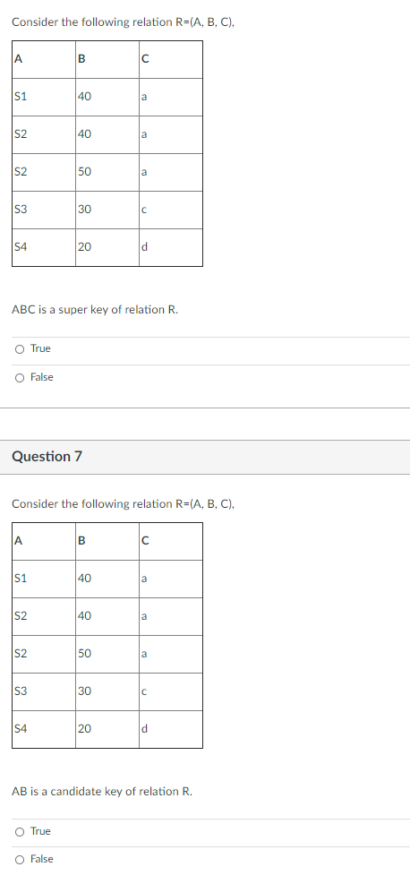 Solved Question 4 Consider the following relation R=(A, B, | Chegg.com