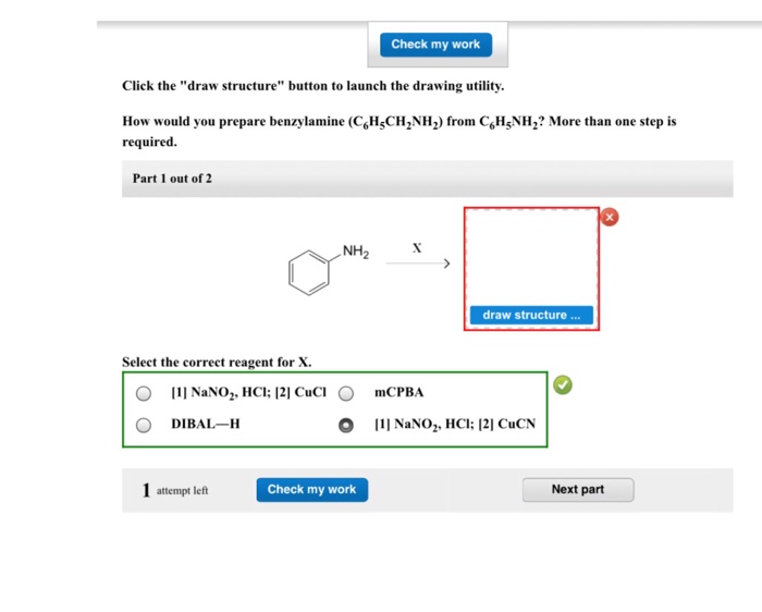 Solved Check my work Click the "draw structure" button to | Chegg.com